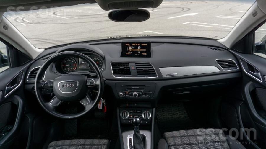 Black Audi Q3 2013 in Riga, with an engine capacity of 2.00 L and mileage of 313 thousand km for 8990 €, photo 12 on AUTOMOTO.COM.LV