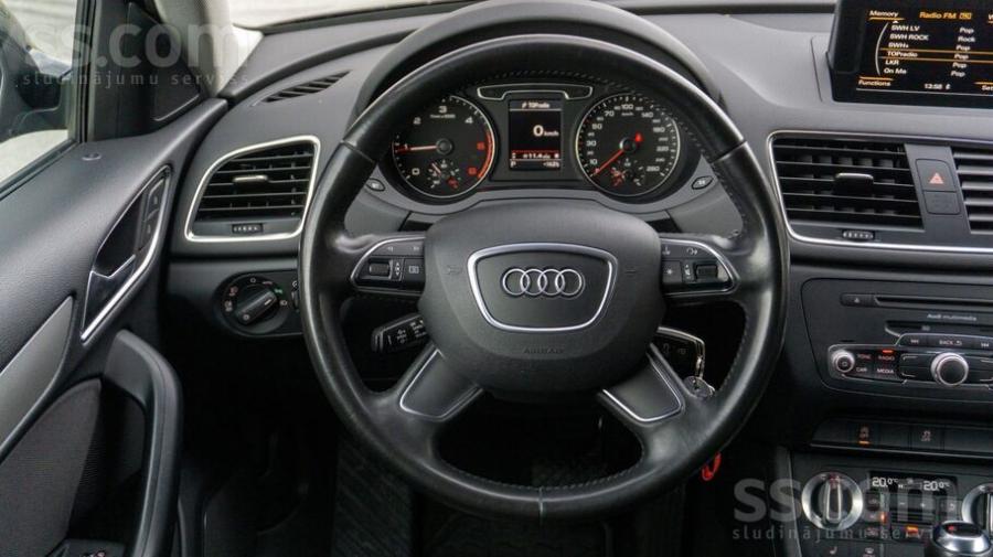 Black Audi Q3 2013 in Riga, with an engine capacity of 2.00 L and mileage of 313 thousand km for 8990 €, photo 14 on AUTOMOTO.COM.LV