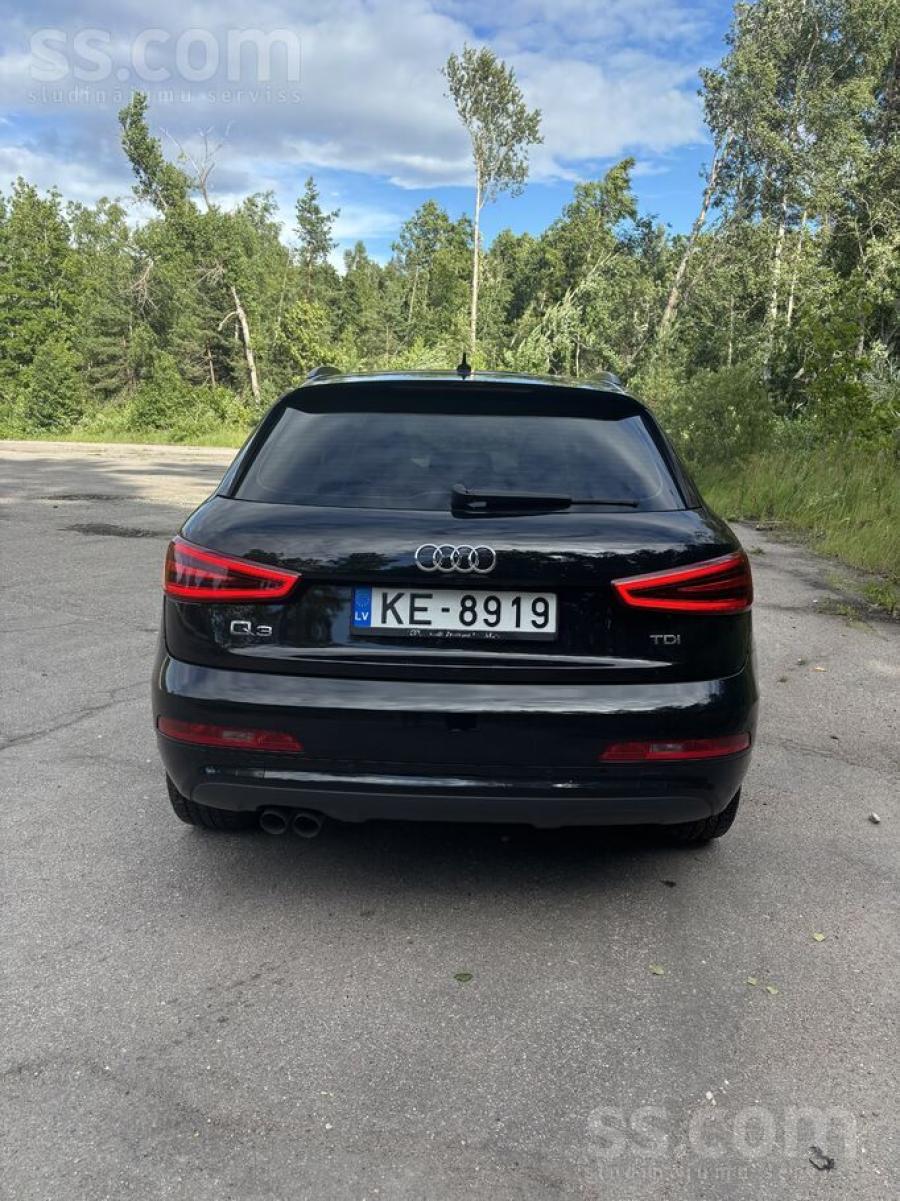 Black Audi Q3 2014 in Jurmala, with an engine capacity of 2.00 L and mileage of 115 thousand km for 14500 €, photo 7 on AUTOMOTO.COM.LV