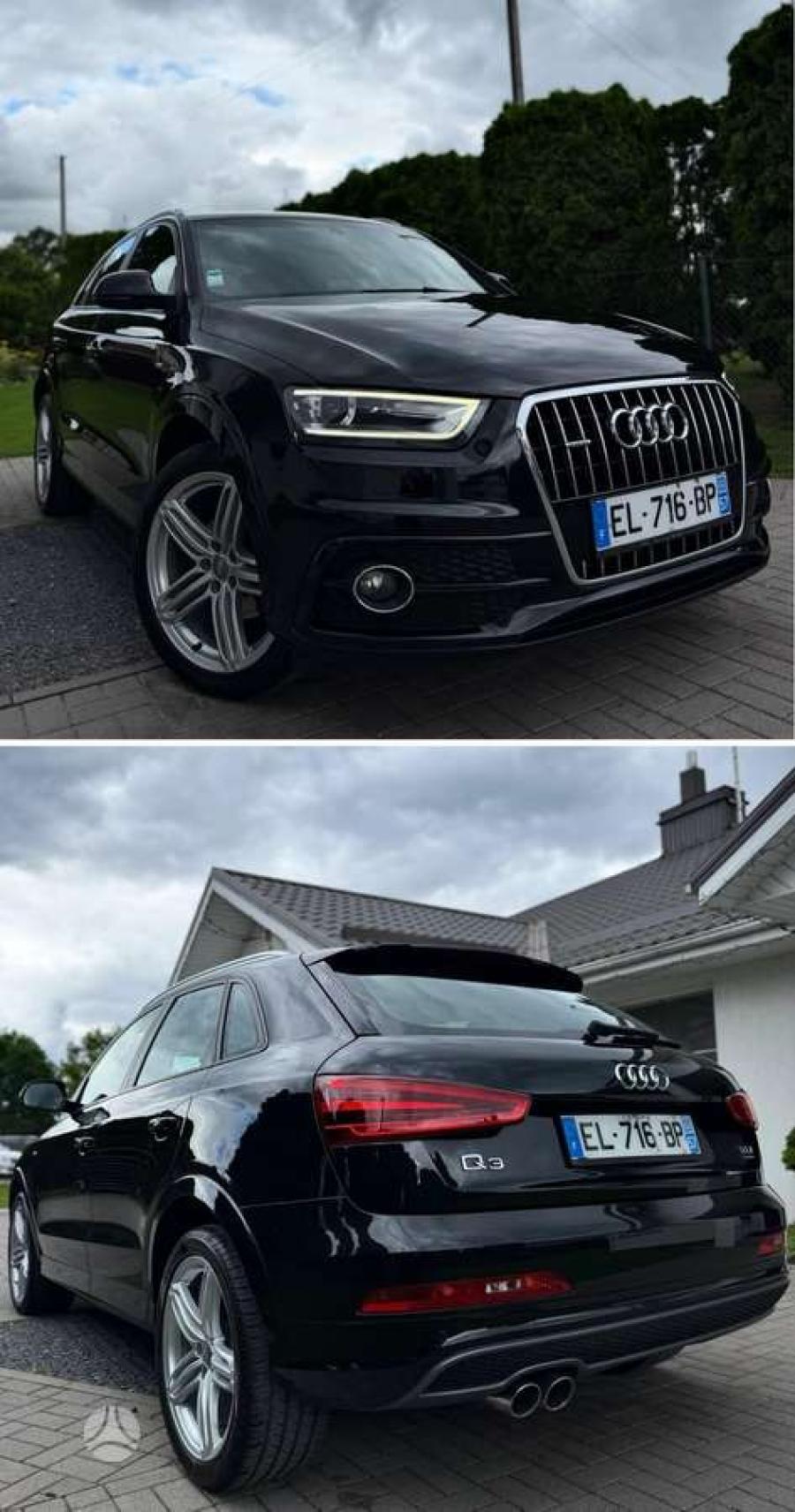 Melns Audi Q3 2014 Kauņa, ar dzinēja tilpumu 2.00 L un nobraukumu 240 tūkst. km par 13450 €, foto 3 vietnē AUTOMOTO.COM.LV
