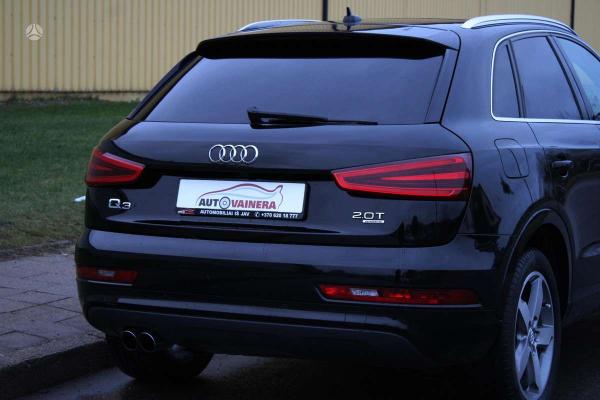 Black Audi Q3 2015 in Vilnius, with an engine capacity of 1.98 L and mileage of 226 thousand km for 8700 €, photo 10 on AUTOMOTO.COM.LV