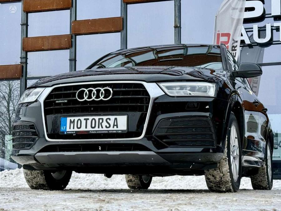 Melns Audi Q3 2015 Kauņa, ar dzinēja tilpumu 1.97 L un nobraukumu 290 tūkst. km par 12790 €, foto 1 vietnē AUTOMOTO.COM.LV
