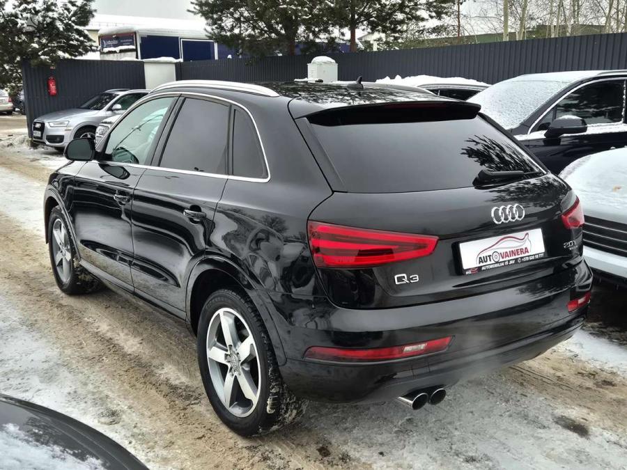 Black Audi Q3 2015 in Vilnius, with an engine capacity of 1.98 L and mileage of 226 thousand km for 8700 €, photo 3 on AUTOMOTO.COM.LV