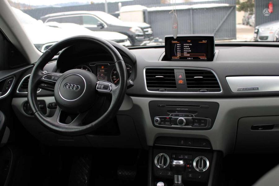 Black Audi Q3 2015 in Vilnius, with an engine capacity of 1.98 L and mileage of 226 thousand km for 8700 €, photo 12 on AUTOMOTO.COM.LV