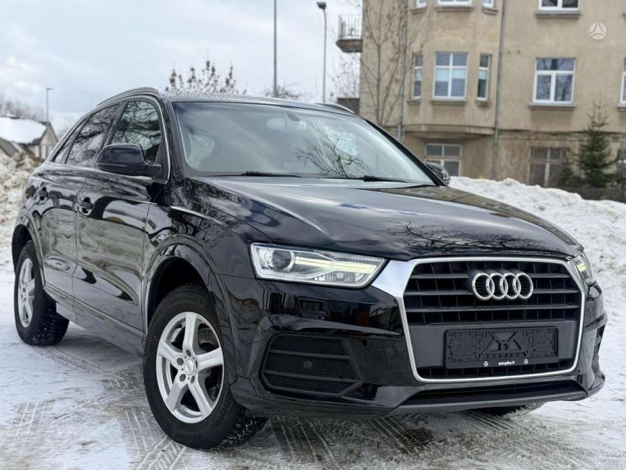 Black Audi Q3 2015 in Ukmerge, with an engine capacity of 1.97 L and mileage of 212 thousand km for 11750 €, photo 1 on AUTOMOTO.COM.LV