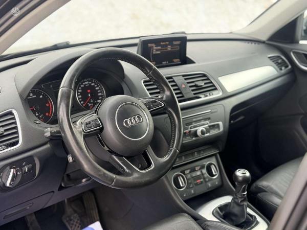 Black Audi Q3 2015 in Ukmerge, with an engine capacity of 1.97 L and mileage of 212 thousand km for 11750 €, photo 7 on AUTOMOTO.COM.LV