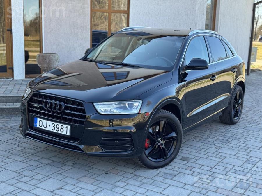 Black Audi Q3 2015 in Jelgava, with an engine capacity of 2.00 L and mileage of 218 thousand km for 12950 €, photo 3 on AUTOMOTO.COM.LV