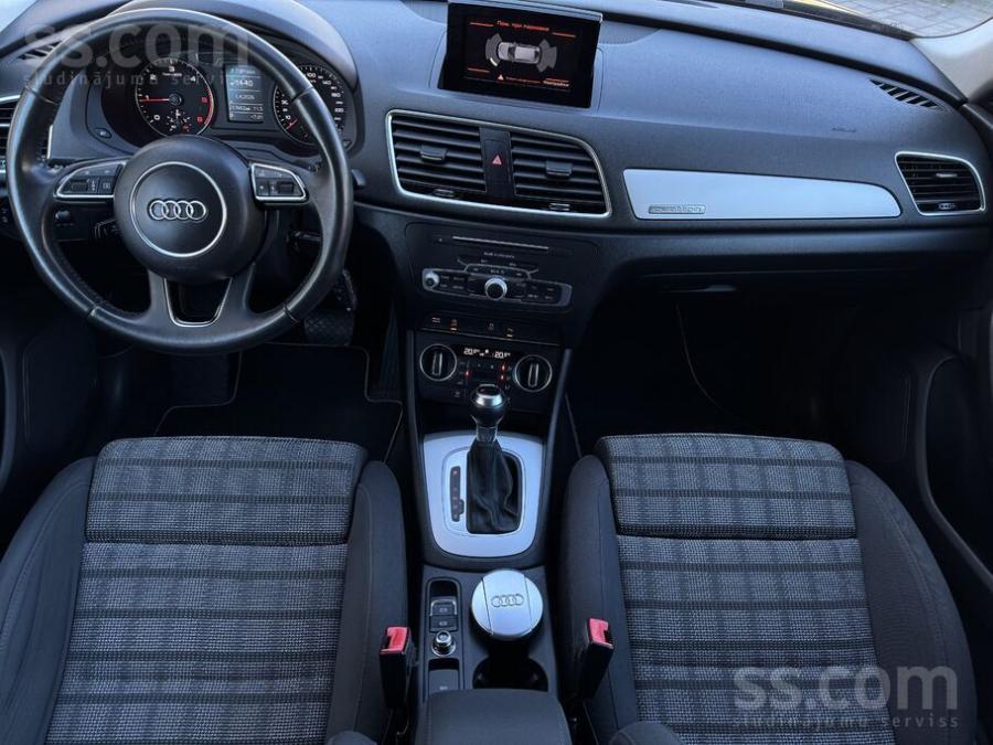 Black Audi Q3 2015 in Jelgava, with an engine capacity of 2.00 L and mileage of 218 thousand km for 12950 €, photo 11 on AUTOMOTO.COM.LV