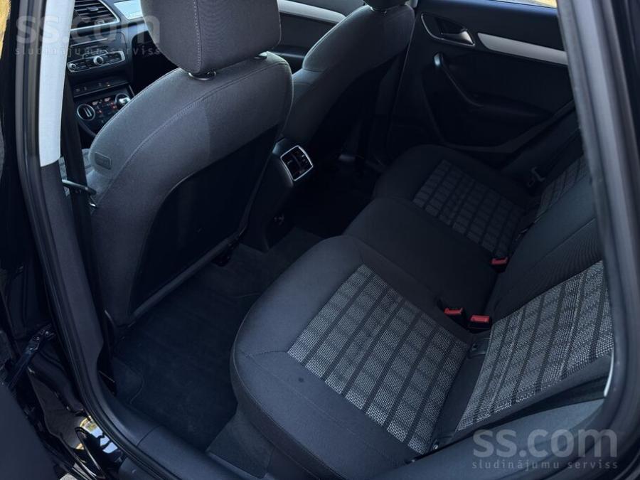 Black Audi Q3 2015 in Jelgava, with an engine capacity of 2.00 L and mileage of 218 thousand km for 12950 €, photo 14 on AUTOMOTO.COM.LV