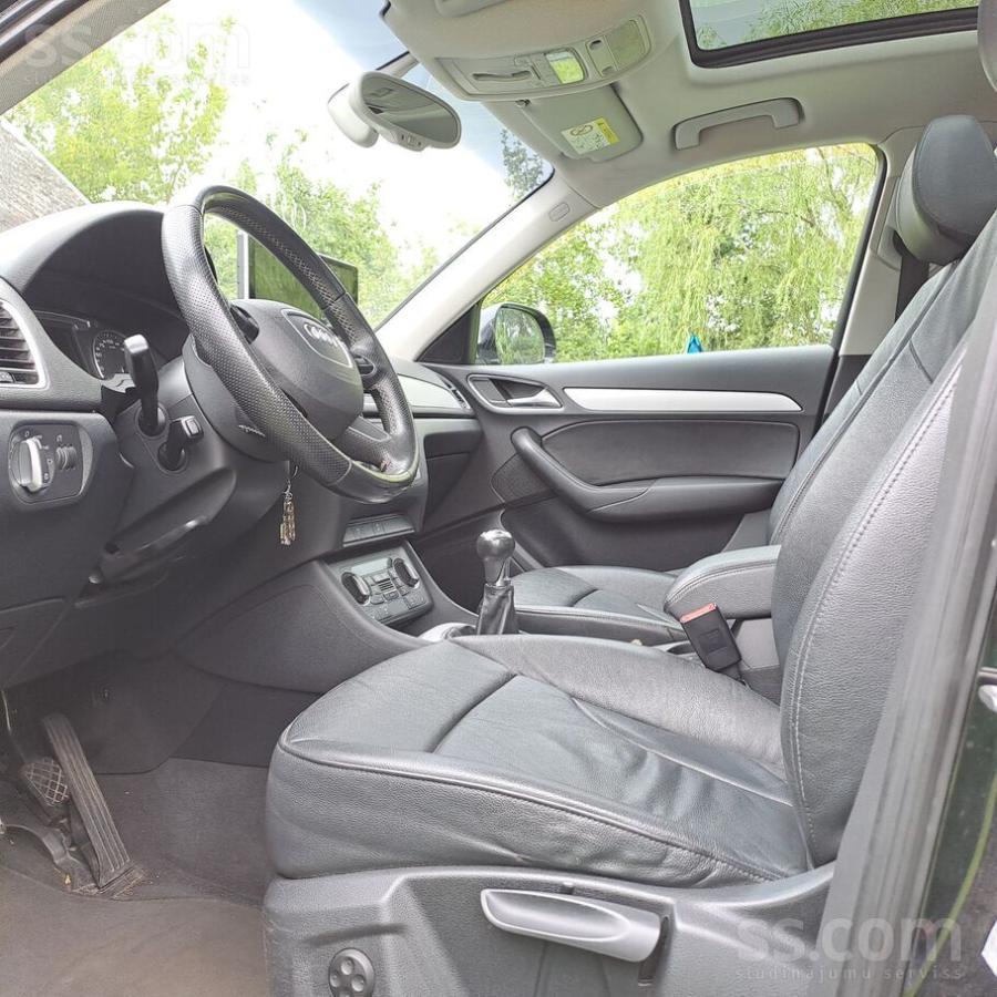 Black Audi Q3 2015 in Daugavpils, with an engine capacity of 2.00 L and mileage of 280 thousand km for 9990 €, photo 12 on AUTOMOTO.COM.LV