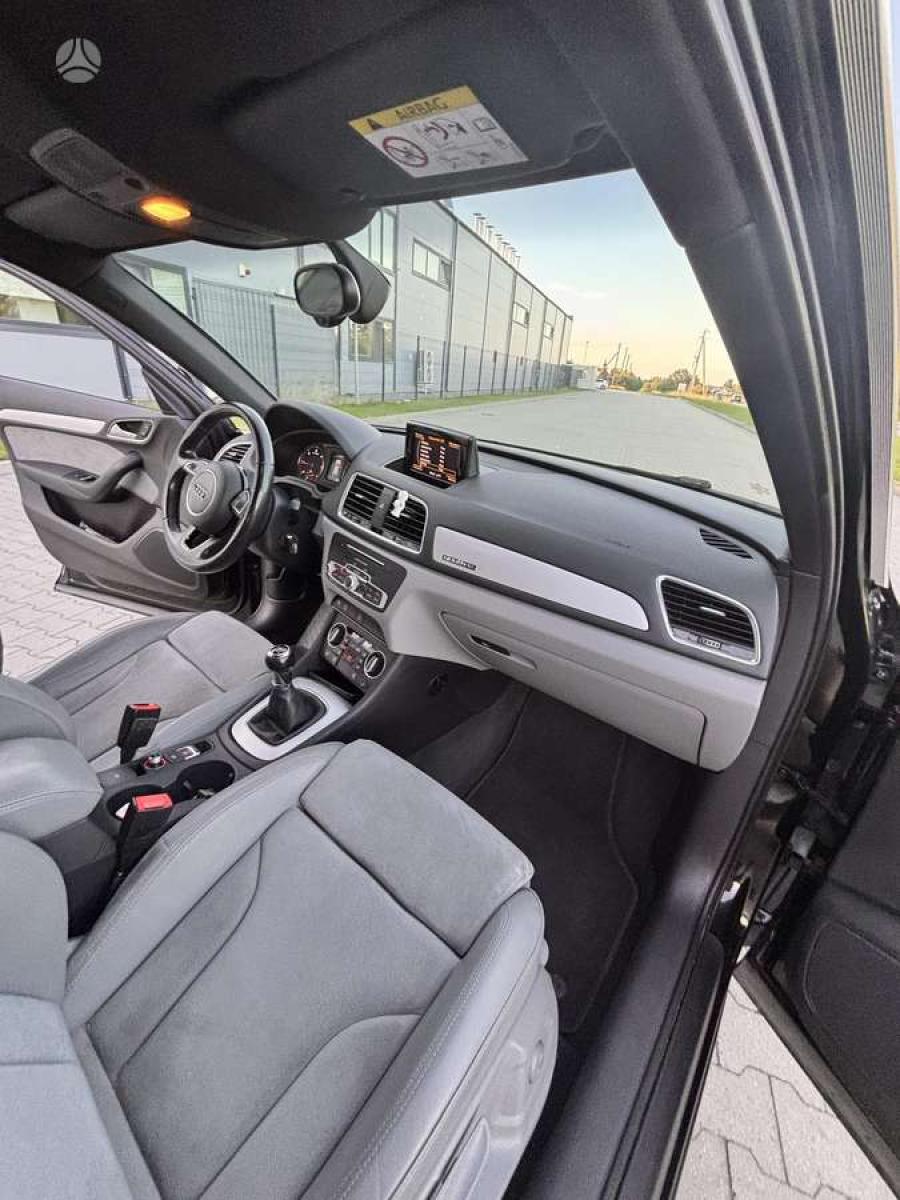 Black Audi Q3 2015 in Kaunas, with an engine capacity of 1.97 L and mileage of 252 thousand km for 11500 €, photo 12 on AUTOMOTO.COM.LV
