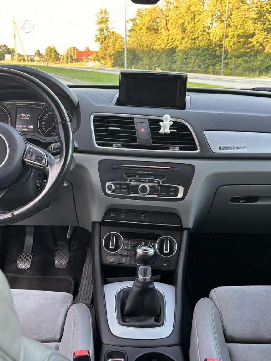 Black Audi Q3 2015 in Kaunas, with an engine capacity of 1.97 L and mileage of 252 thousand km for 11500 €, photo 16 on AUTOMOTO.COM.LV