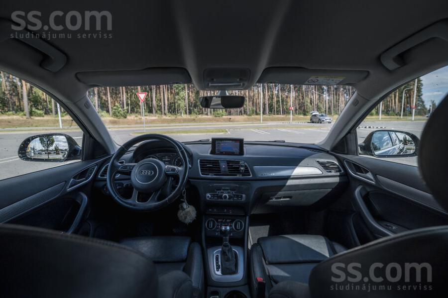 Black Audi Q3 2015 in Riga, with an engine capacity of 2.00 L and mileage of 260 thousand km for 12600 €, photo 7 on AUTOMOTO.COM.LV