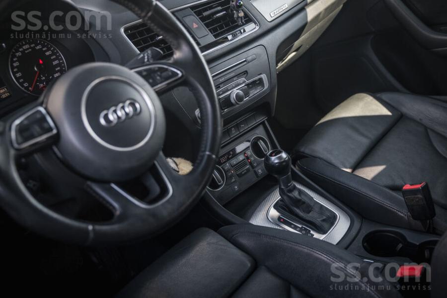 Black Audi Q3 2015 in Riga, with an engine capacity of 2.00 L and mileage of 260 thousand km for 12600 €, photo 17 on AUTOMOTO.COM.LV