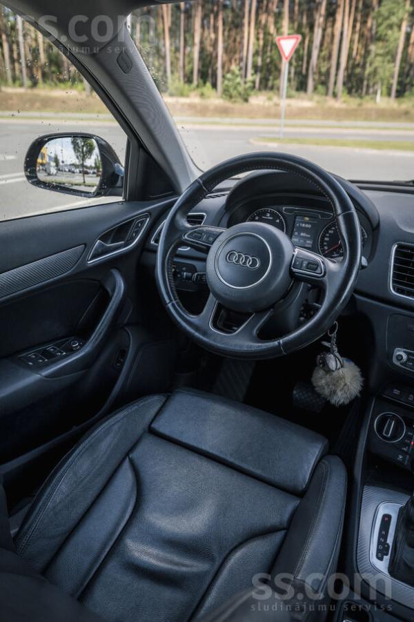 Black Audi Q3 2015 in Riga, with an engine capacity of 2.00 L and mileage of 259 thousand km for 11700 €, photo 9 on AUTOMOTO.COM.LV