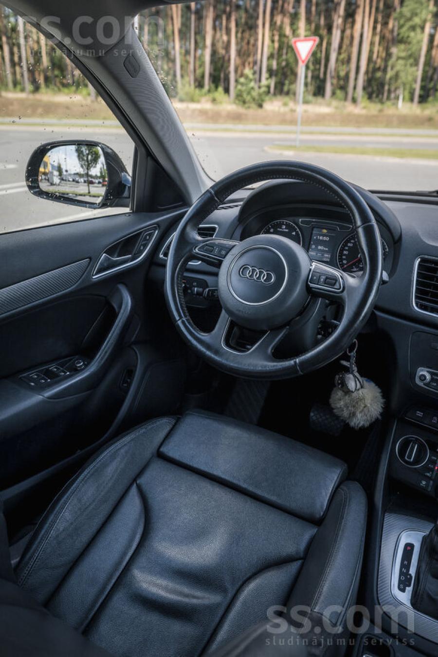 Black Audi Q3 2015 in Riga, with an engine capacity of 2.00 L and mileage of 259 thousand km for 11700 €, photo 10 on AUTOMOTO.COM.LV