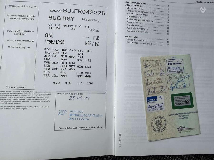 Melns Audi Q3 2015 Jonava, ar dzinēja tilpumu 1.97 L un nobraukumu 213 tūkst. km par 13300 €, foto 19 vietnē AUTOMOTO.COM.LV