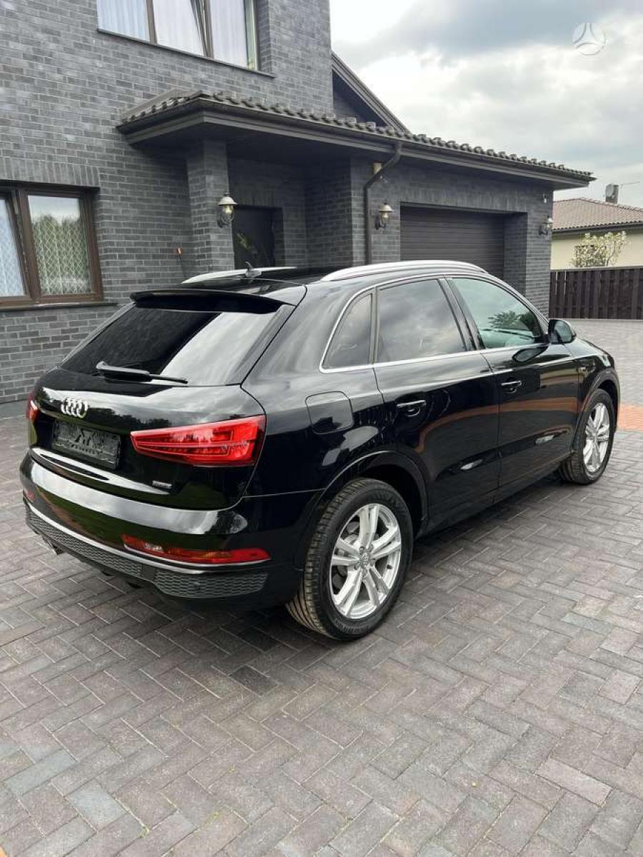 Black Audi Q3 2015 in Varena, with an engine capacity of 1.97 L and mileage of 251 thousand km for 13990 €, photo 5 on AUTOMOTO.COM.LV