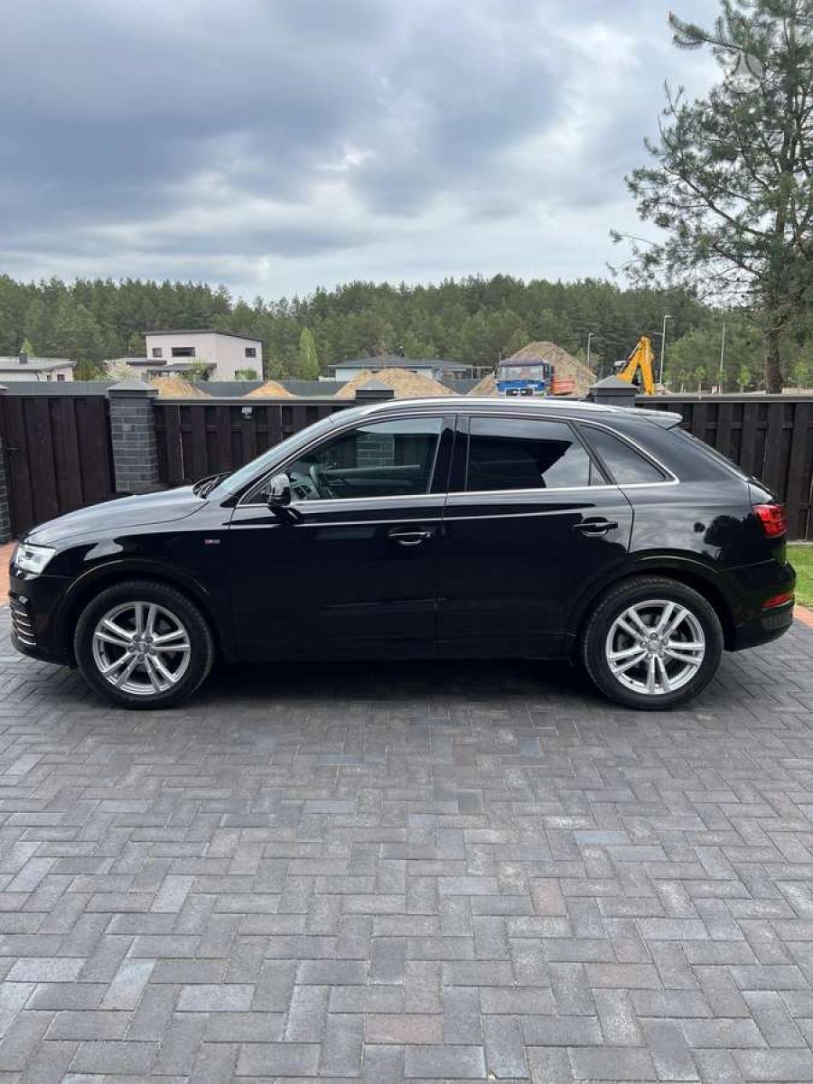 Black Audi Q3 2015 in Varena, with an engine capacity of 1.97 L and mileage of 251 thousand km for 13990 €, photo 8 on AUTOMOTO.COM.LV