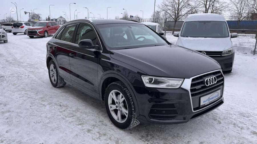 Black Audi Q3 2016 in Klaipeda, with an engine capacity of 1.98 L and mileage of 160 thousand km for 15800 €, photo 1 on AUTOMOTO.COM.LV