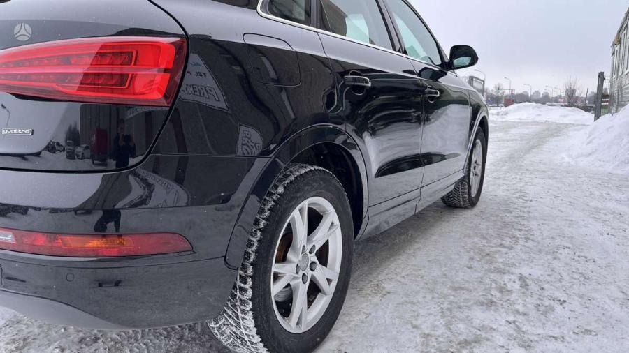 Black Audi Q3 2016 in Klaipeda, with an engine capacity of 1.98 L and mileage of 160 thousand km for 15800 €, photo 9 on AUTOMOTO.COM.LV