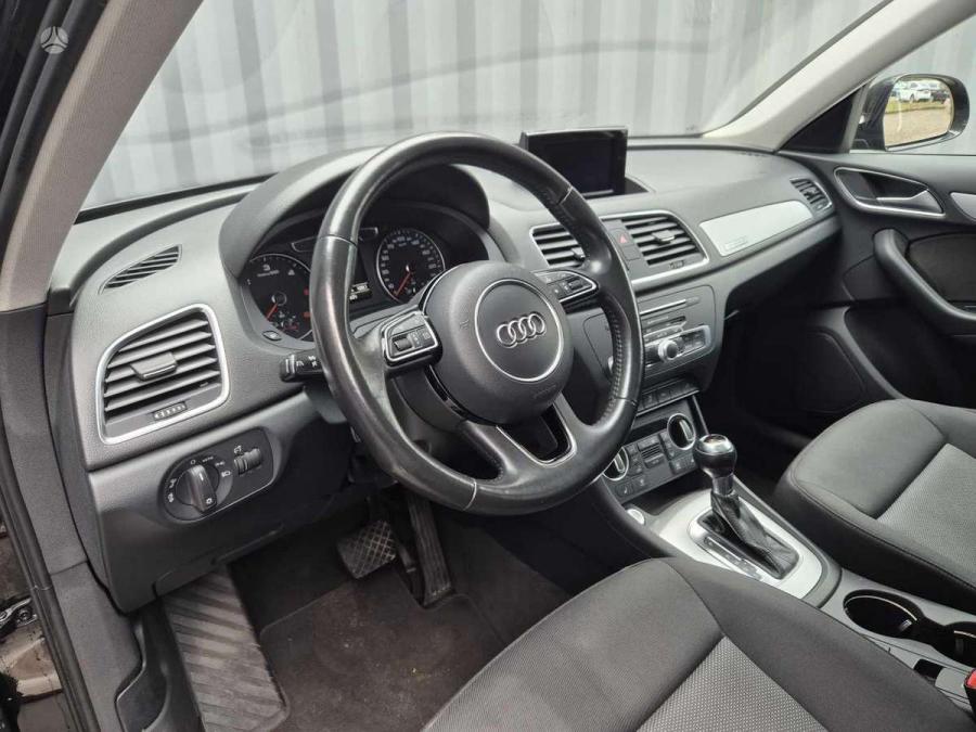 Black Audi Q3 2016 in Vilnius, with an engine capacity of 1.97 L and mileage of 197 thousand km for 13500 €, photo 9 on AUTOMOTO.COM.LV