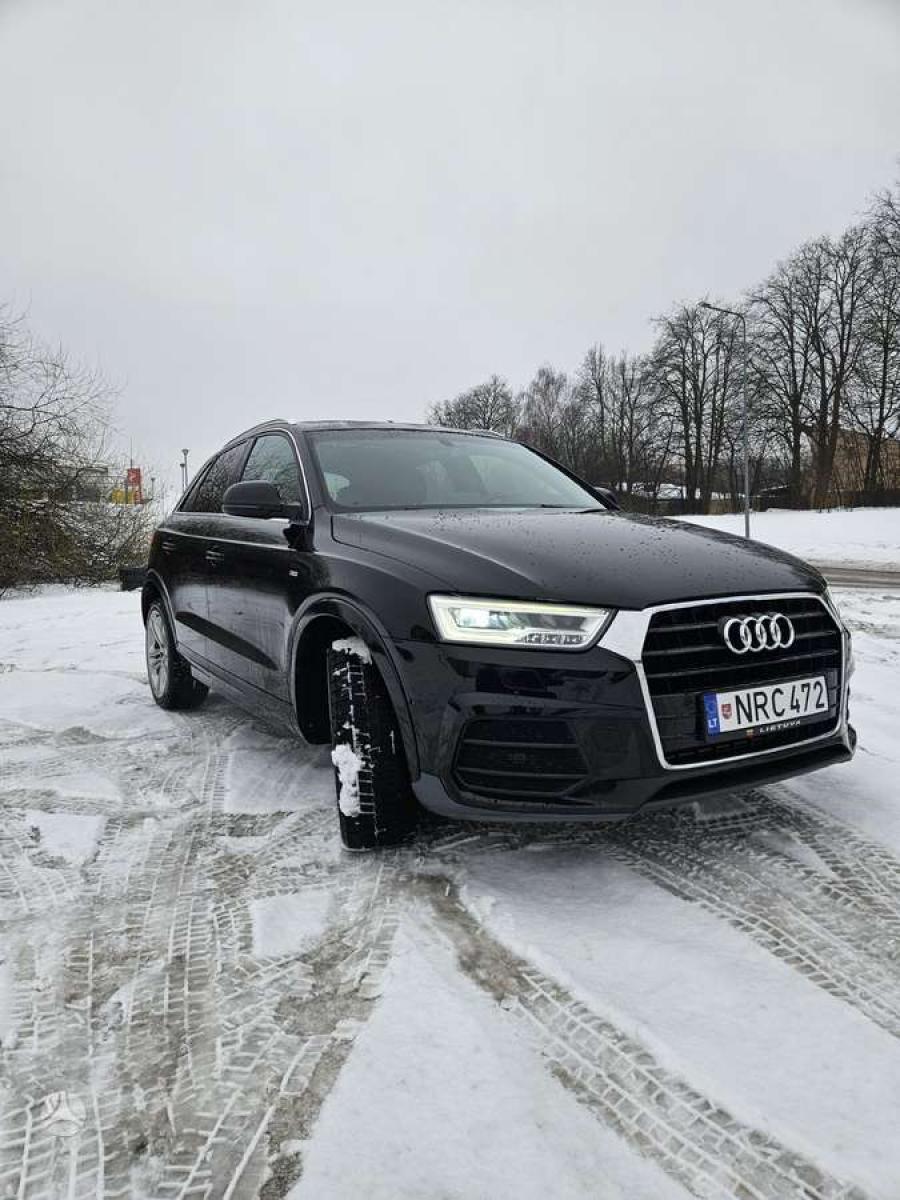 Melns Audi Q3 2016 Kauņa, ar dzinēja tilpumu 1.98 L un nobraukumu 126 tūkst. km par 16500 €, foto 1 vietnē AUTOMOTO.COM.LV