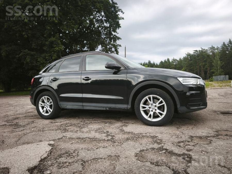 Black Audi Q3 2016 in Riga, with an engine capacity of 2.00 L and mileage of 200 thousand km for 14200 €, photo 1 on AUTOMOTO.COM.LV