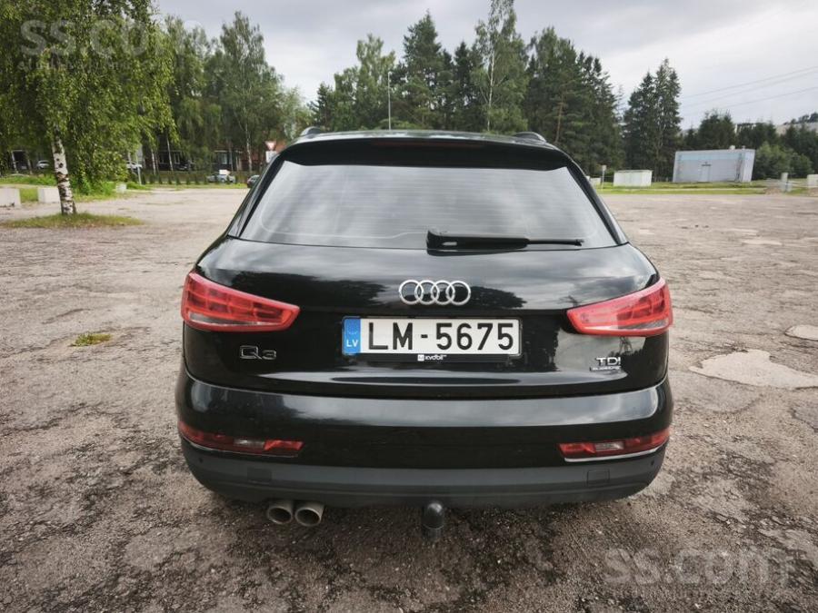 Black Audi Q3 2016 in Riga, with an engine capacity of 2.00 L and mileage of 200 thousand km for 14200 €, photo 5 on AUTOMOTO.COM.LV