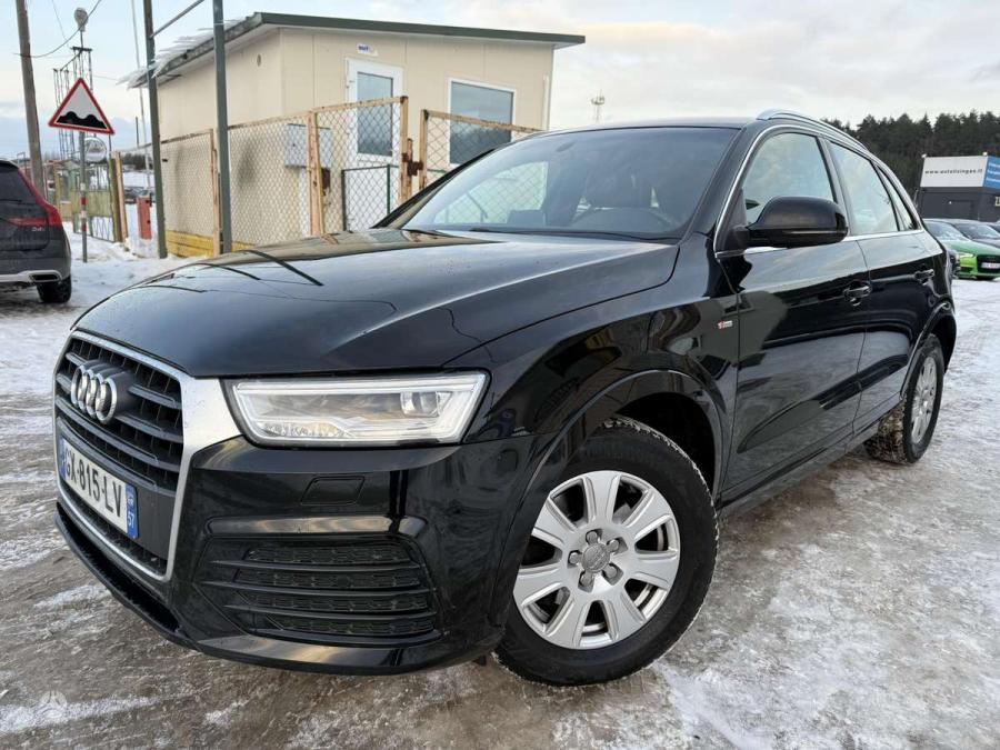 Black Audi Q3 2017 in Vilnius, with an engine capacity of 1.97 L and mileage of 170 thousand km for 14300 €, photo 2 on AUTOMOTO.COM.LV