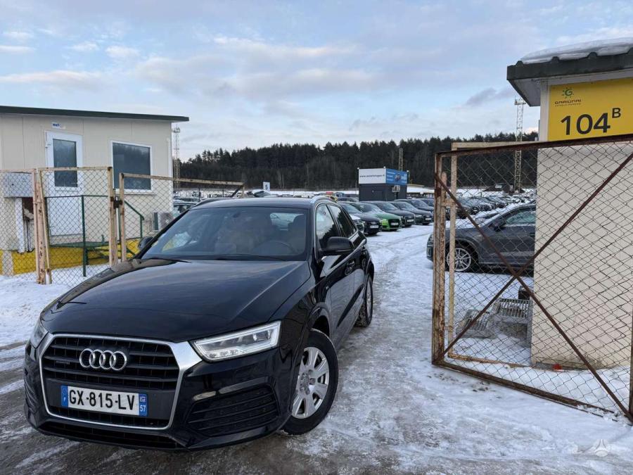 Black Audi Q3 2017 in Vilnius, with an engine capacity of 1.97 L and mileage of 170 thousand km for 14300 €, photo 4 on AUTOMOTO.COM.LV
