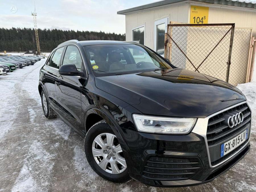 Black Audi Q3 2017 in Vilnius, with an engine capacity of 1.97 L and mileage of 170 thousand km for 14300 €, photo 8 on AUTOMOTO.COM.LV