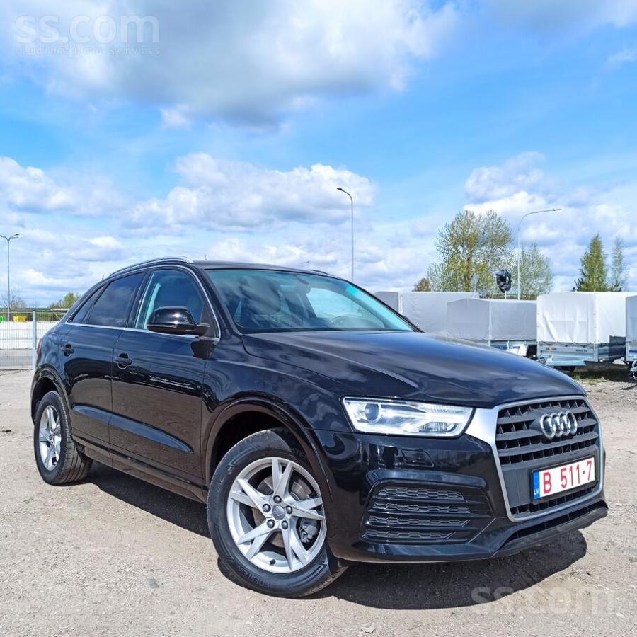 Black Audi Q3 2017 in Daugavpils, with an engine capacity of 1.40 L and mileage of 0 thousand km for 15400 €, photo 3 on AUTOMOTO.COM.LV