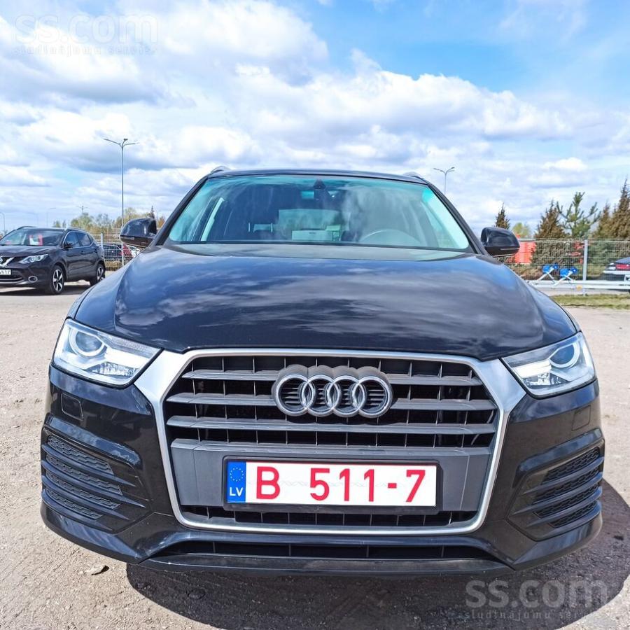 Black Audi Q3 2017 in Daugavpils, with an engine capacity of 1.40 L and mileage of 0 thousand km for 15400 €, photo 4 on AUTOMOTO.COM.LV