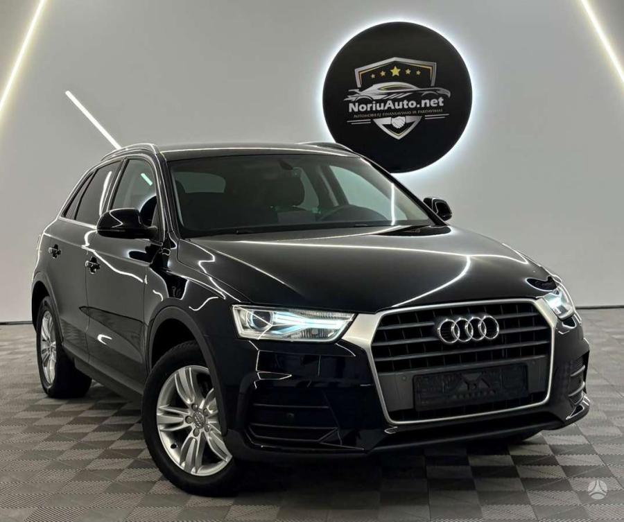 Black Audi Q3 2017 in Marijampole, with an engine capacity of 1.97 L and mileage of 212 thousand km for 11350 €, photo 1 on AUTOMOTO.COM.LV