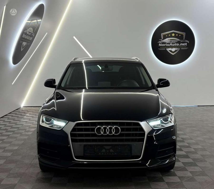 Black Audi Q3 2017 in Marijampole, with an engine capacity of 1.97 L and mileage of 212 thousand km for 11350 €, photo 11 on AUTOMOTO.COM.LV