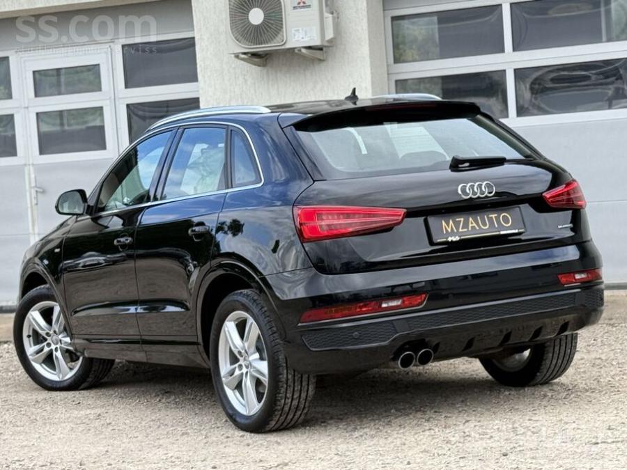 Black Audi Q3 2017 in Tukums, with an engine capacity of 2.00 L and mileage of 206 thousand km for 14999 €, photo 4 on AUTOMOTO.COM.LV