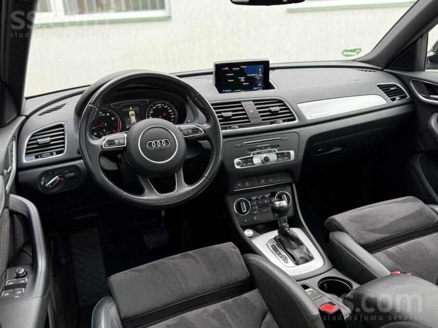 Black Audi Q3 2017 in Tukums, with an engine capacity of 2.00 L and mileage of 206 thousand km for 14999 €, photo 7 on AUTOMOTO.COM.LV