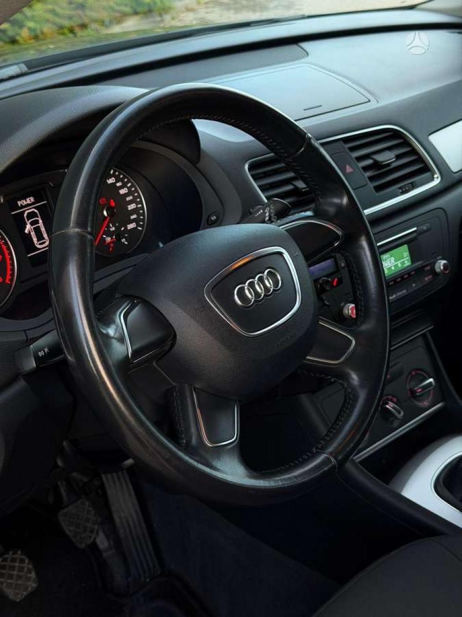 Black Audi Q3 2017 in Vilnius, with an engine capacity of 1.40 L and mileage of 164 thousand km for 12500 €, photo 9 on AUTOMOTO.COM.LV