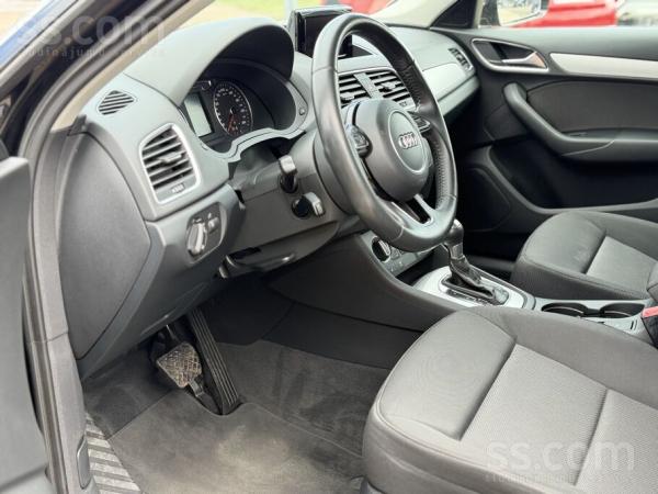 Black Audi Q3 2018 in Riga, with an engine capacity of 2.00 L and mileage of 241 thousand km for 14490 €, photo 8 on AUTOMOTO.COM.LV