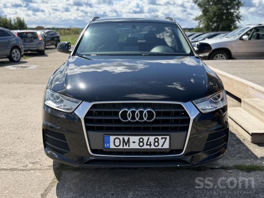 Black Audi Q3 2018 in Riga, with an engine capacity of 2.00 L and mileage of 241 thousand km for 13900 €, photo 3 on AUTOMOTO.COM.LV