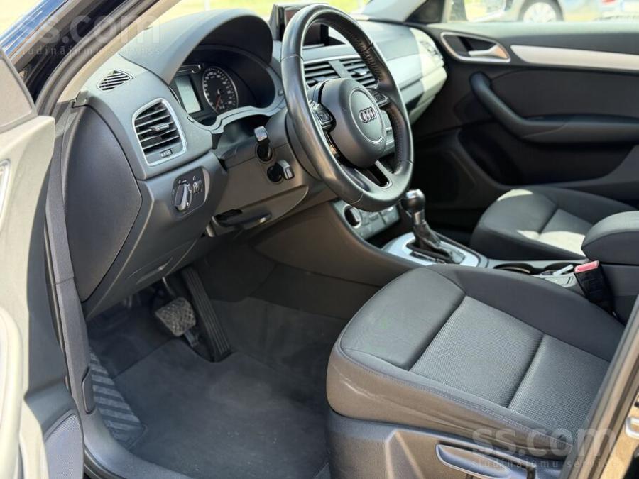 Black Audi Q3 2018 in Riga, with an engine capacity of 2.00 L and mileage of 241 thousand km for 13900 €, photo 8 on AUTOMOTO.COM.LV
