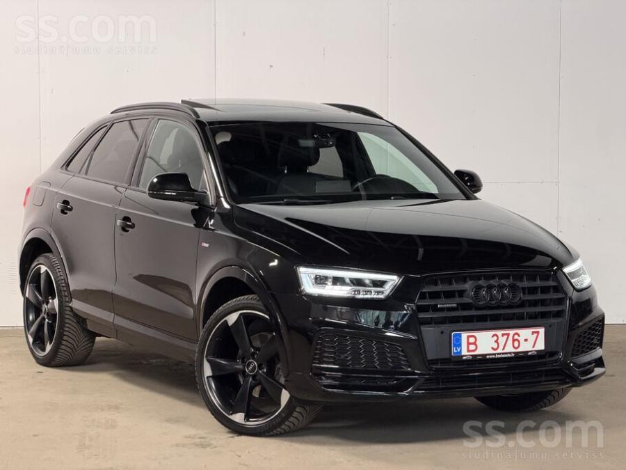Black Audi Q3 2018 in Jurmala, with an engine capacity of 2.00 L and mileage of 186 thousand km for 16950 €, photo 4 on AUTOMOTO.COM.LV