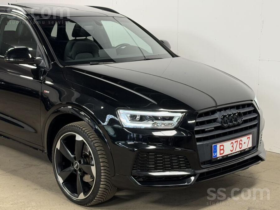 Black Audi Q3 2018 in Jurmala, with an engine capacity of 2.00 L and mileage of 186 thousand km for 16950 €, photo 10 on AUTOMOTO.COM.LV