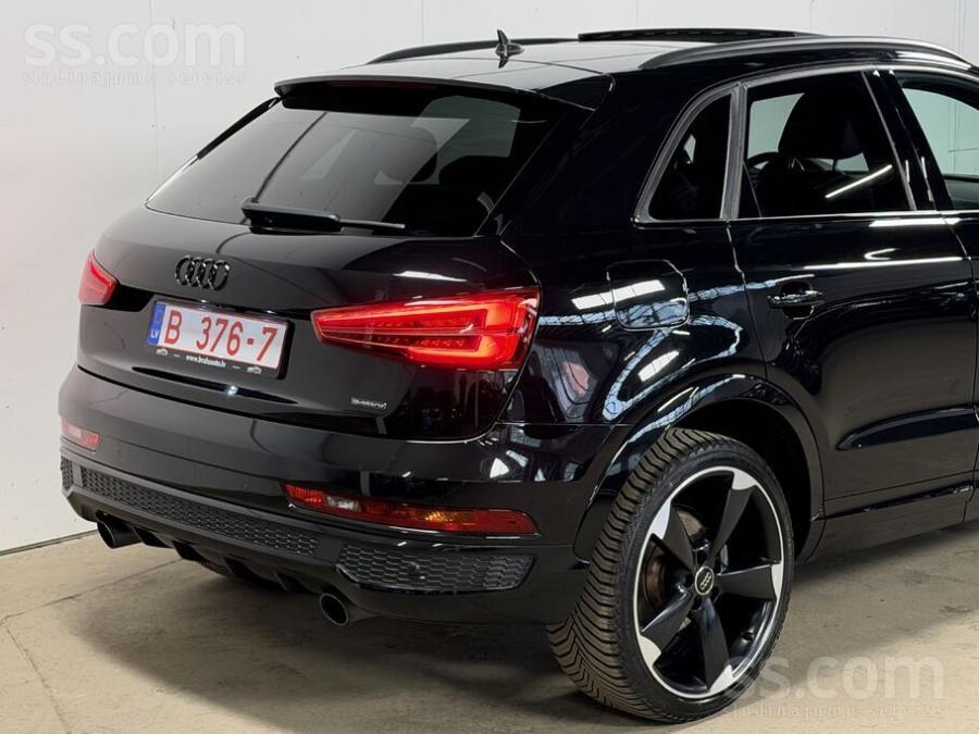 Black Audi Q3 2018 in Jurmala, with an engine capacity of 2.00 L and mileage of 186 thousand km for 16950 €, photo 11 on AUTOMOTO.COM.LV
