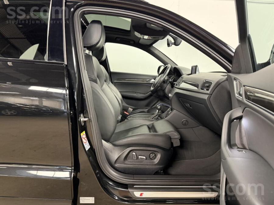 Black Audi Q3 2018 in Jurmala, with an engine capacity of 2.00 L and mileage of 186 thousand km for 16950 €, photo 18 on AUTOMOTO.COM.LV