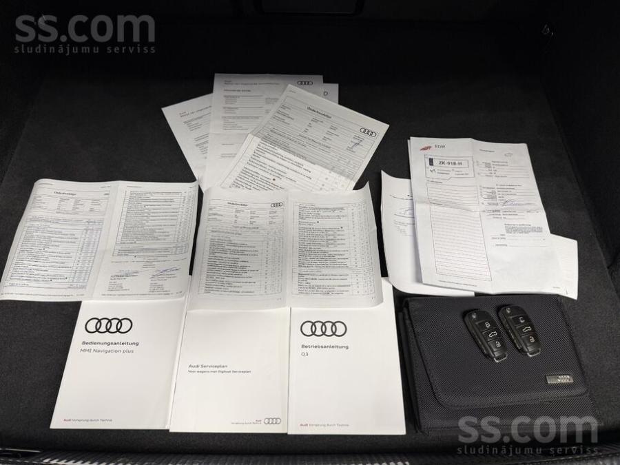 Black Audi Q3 2018 in Jurmala, with an engine capacity of 2.00 L and mileage of 186 thousand km for 16950 €, photo 32 on AUTOMOTO.COM.LV