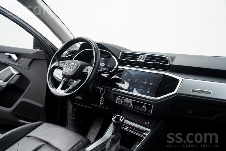 Black Audi Q3 2019 in Tallinn, with an engine capacity of 1.50 L and mileage of 128 thousand km for 19900 €, photo 13 on AUTOMOTO.COM.LV