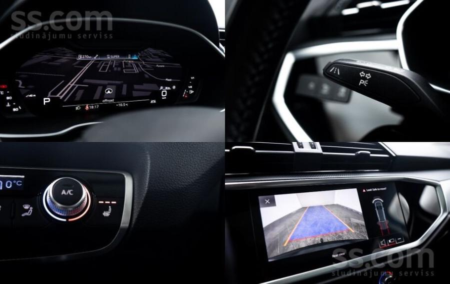 Black Audi Q3 2019 in Tallinn, with an engine capacity of 1.50 L and mileage of 128 thousand km for 19900 €, photo 16 on AUTOMOTO.COM.LV