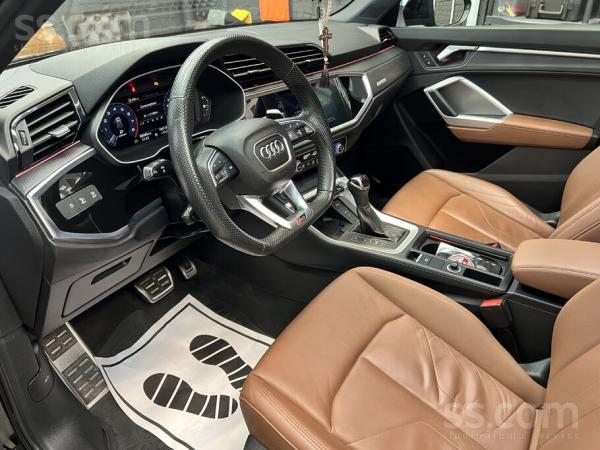 Audi Q3 2019 in Riga on AUTOMOTO.COM.LV Black Audi Q3 2019 in Riga, with an engine capacity of 2.00 L and mileage of 88 thousand km for 28100 €, photo 9 on AUTOMOTO.COM.LV